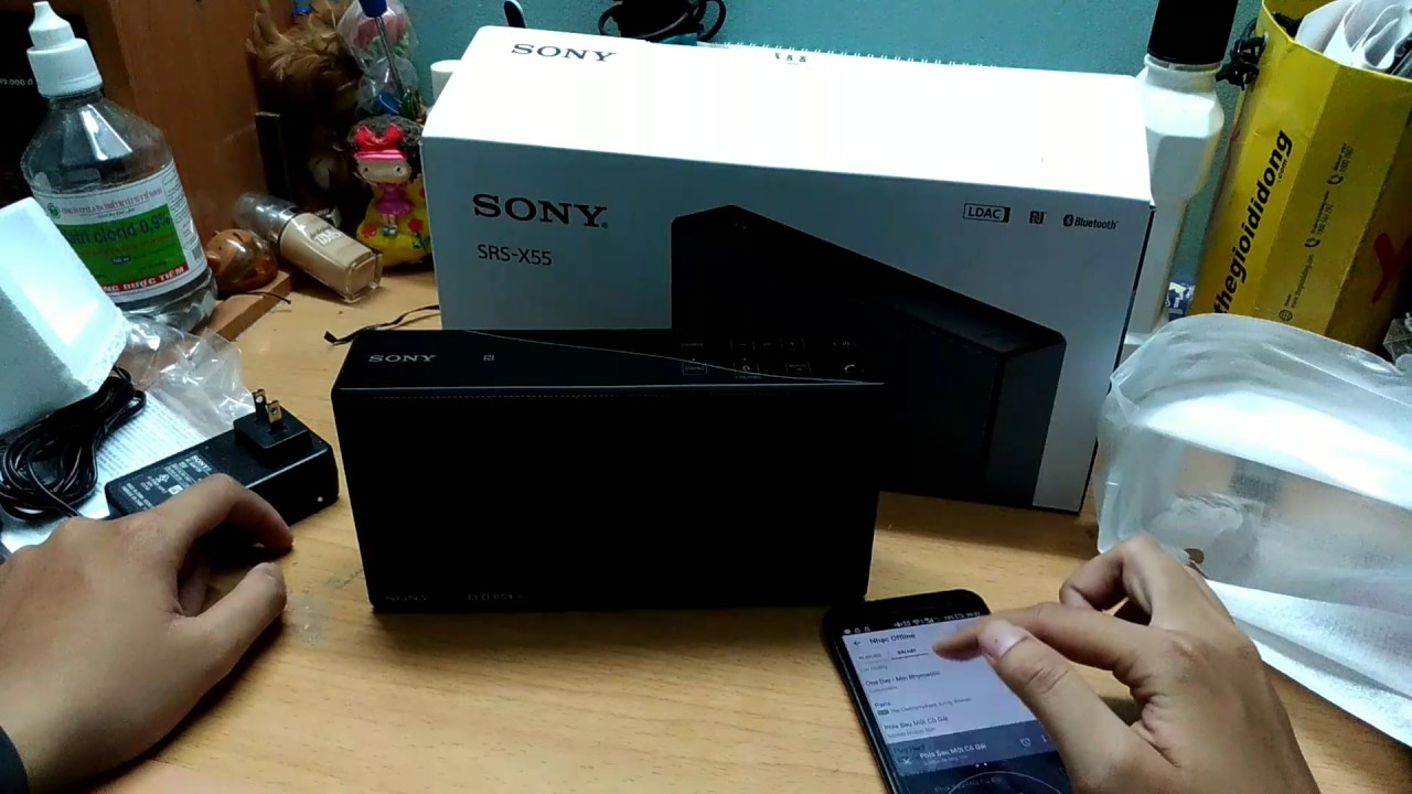 Unboxing Sony Srs X55- Khui hộp Sony X55 - YouTube