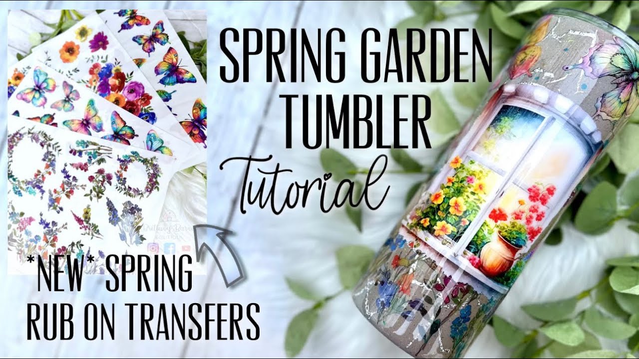 SPRING GARDEN TUMBLER TUTORIAL | CREATIVE FABRICA - YouTube