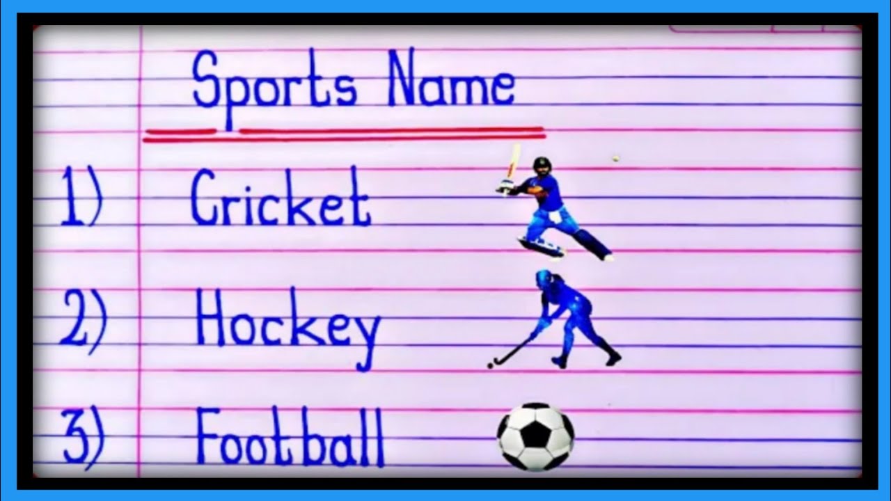 20 Sports Name || Game Name In English || 20 खेलो के नाम || - YouTube