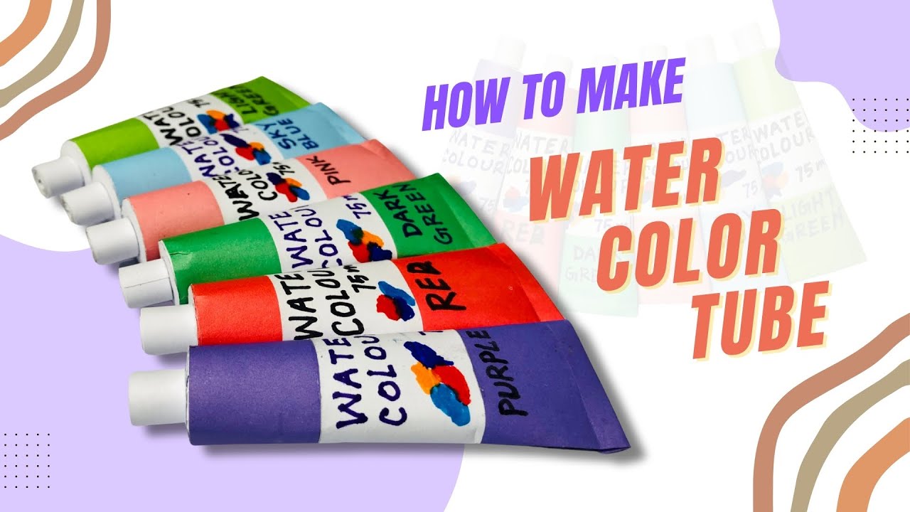 How to Make Water Color Tube with Paper || DIY - YouTube