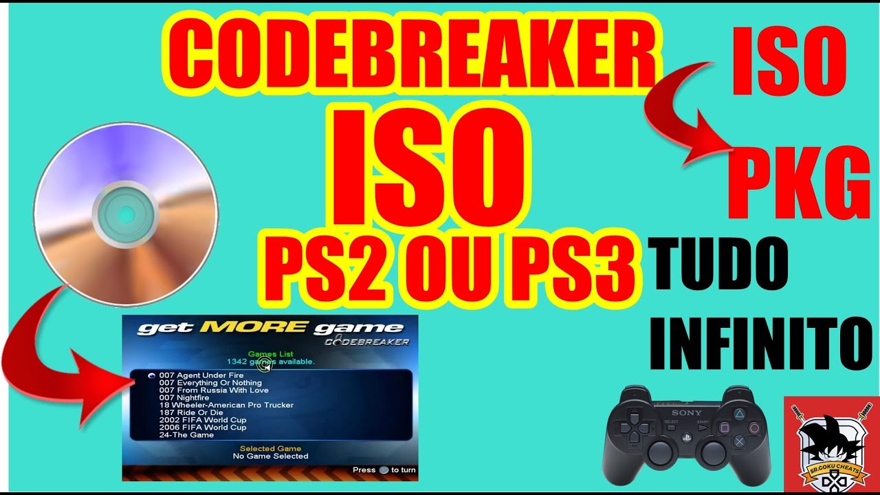 COMO COLOCAR CODEBREAKER NOS JOGOS DE PS2 E JOGAR NO PS3 - YouTube