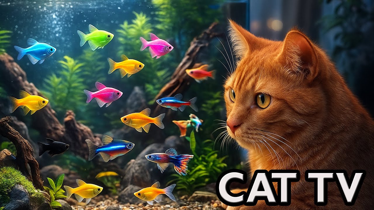 🔴 LIVE Cat TV Aquarium — Fish for Cats to Watch in 4K | Cat TV Live ...