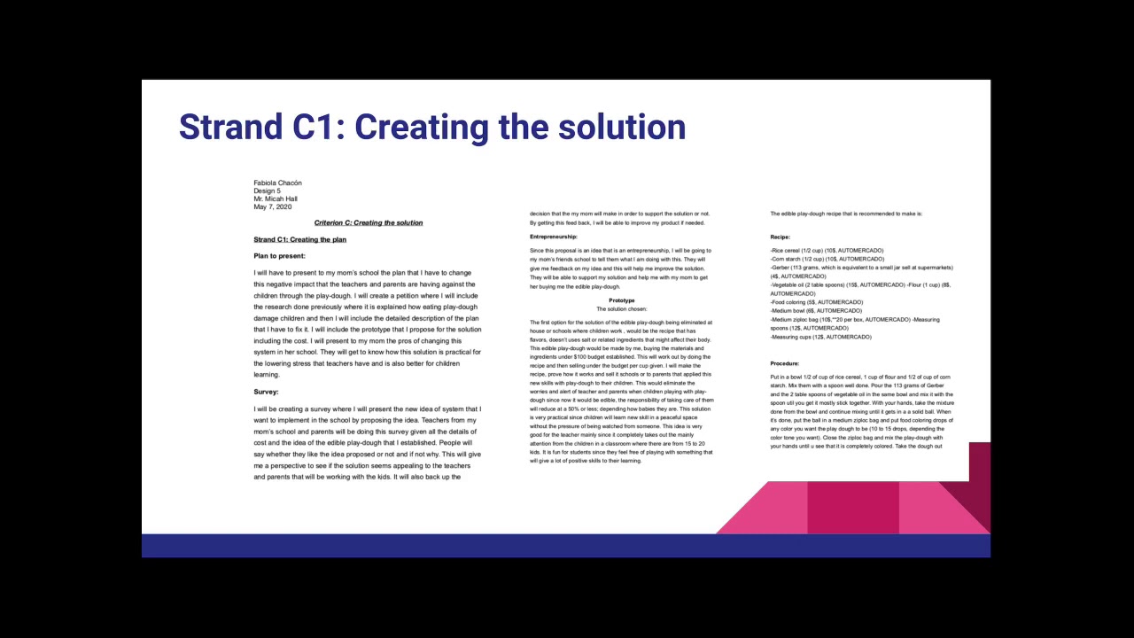 Self Selected project (design) - YouTube
