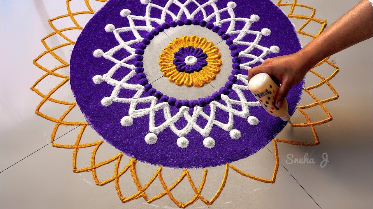 #170 Diwali special rangoli 2018/ navratri special rangoli - YouTube