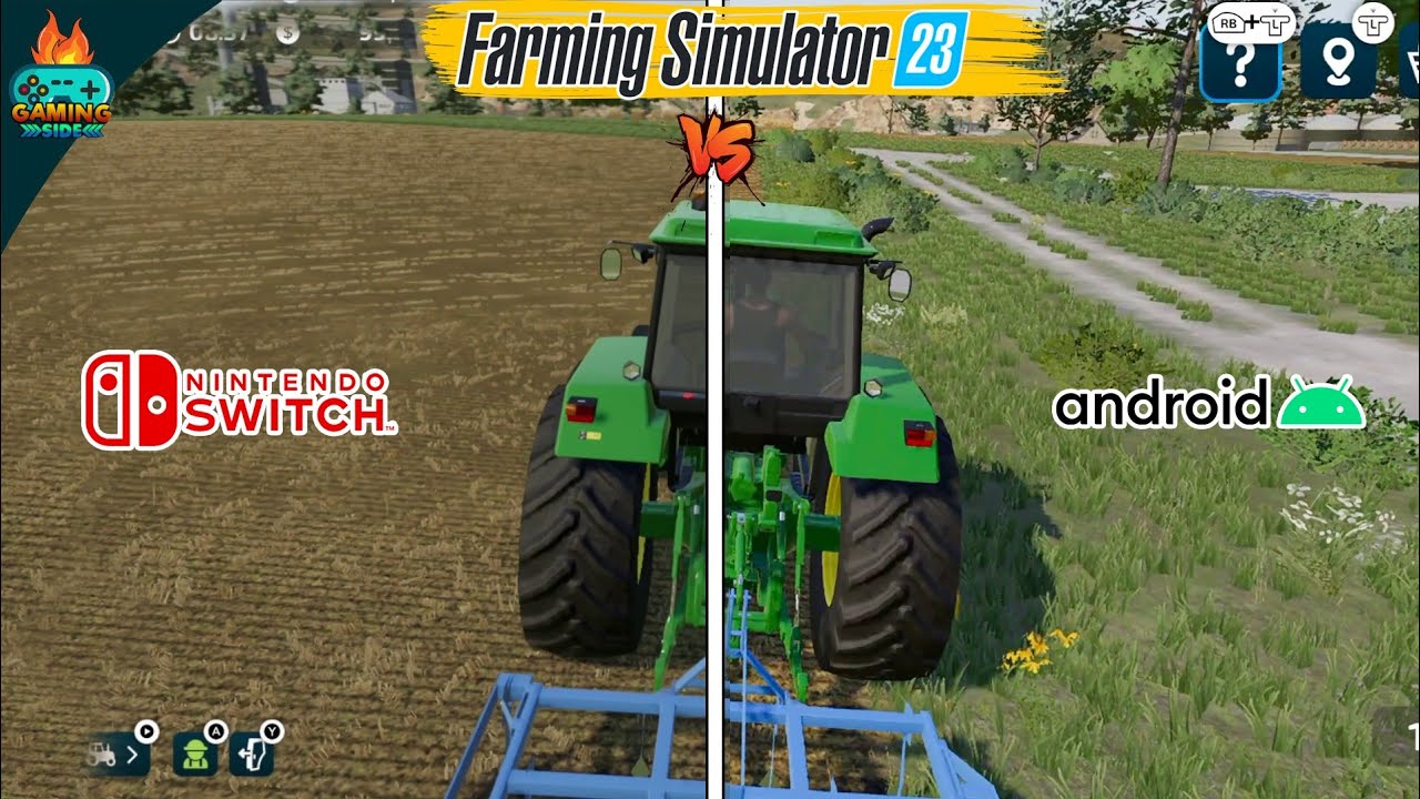 Nintendo Switch FS23 vs Android FS23! Graphics Comparison Farming ...