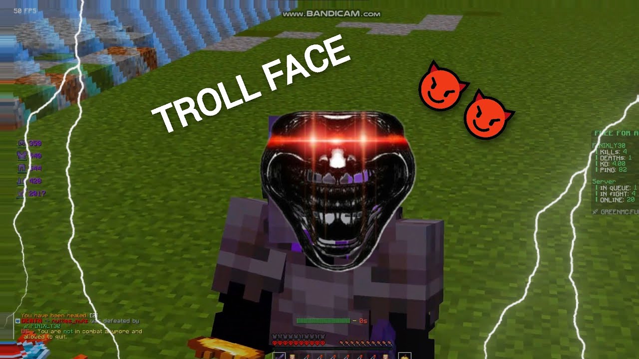 Minecraft Pvp Troll face edit - YouTube