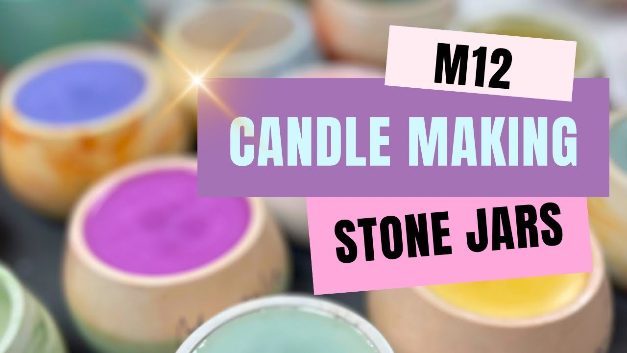 Candle making with M12 wax, colours and my stone jars . - YouTube