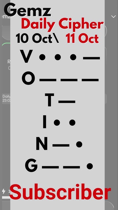Gemz Daily Cipher Morse Code 10 Oct 11 October 2024 | Unlock Today’s Code & Rewards! # ...