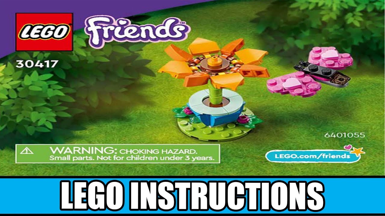 LEGO Instructions | Friends | 30417 | Garden Flower and Butterfly - YouTube