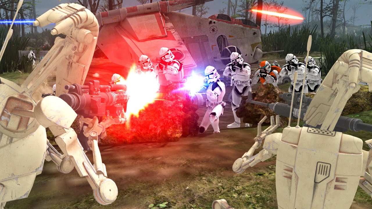 Crashed Clone LAAT Gunship Surrounded by CLANKERS! - Call to Arms: Star ...