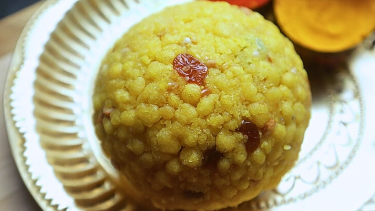 Maha Ganapathi Laddu Recipe with Perfect Measurements | Boondi Laddu ...