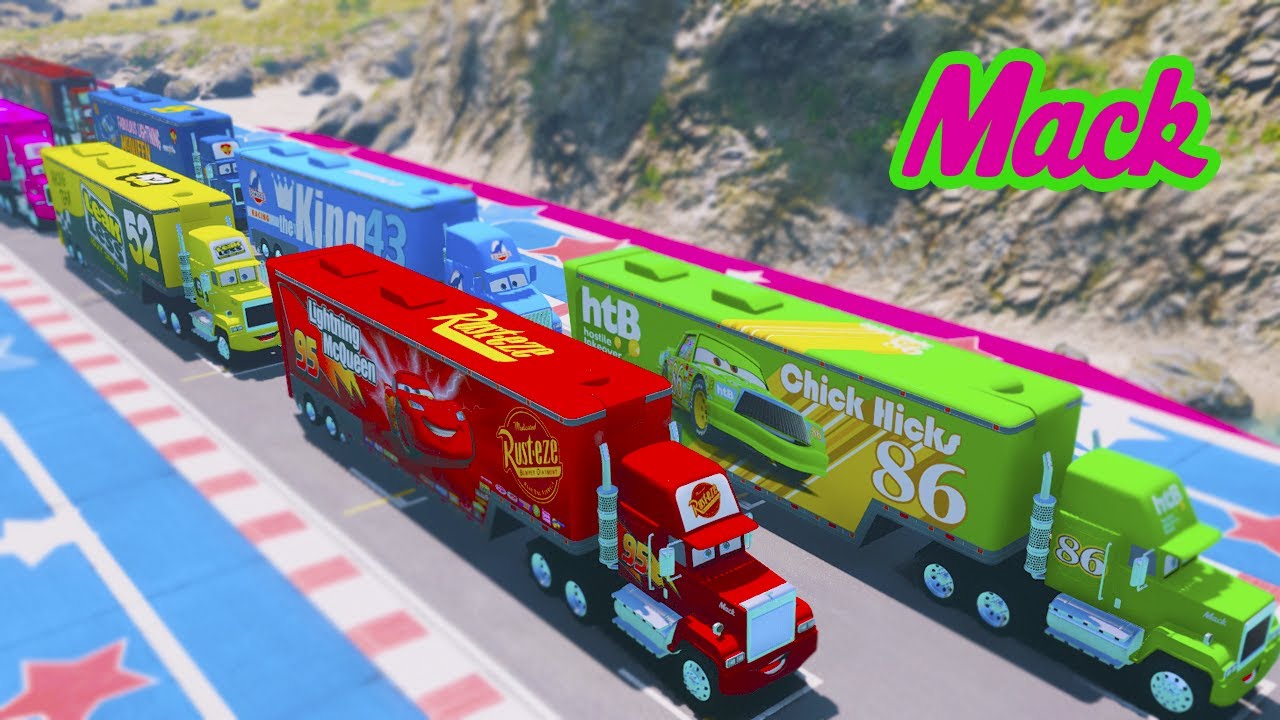 Disney Cruz Ramirez Carros Hauler Mack Truck cartoon LIVE Lightning ...