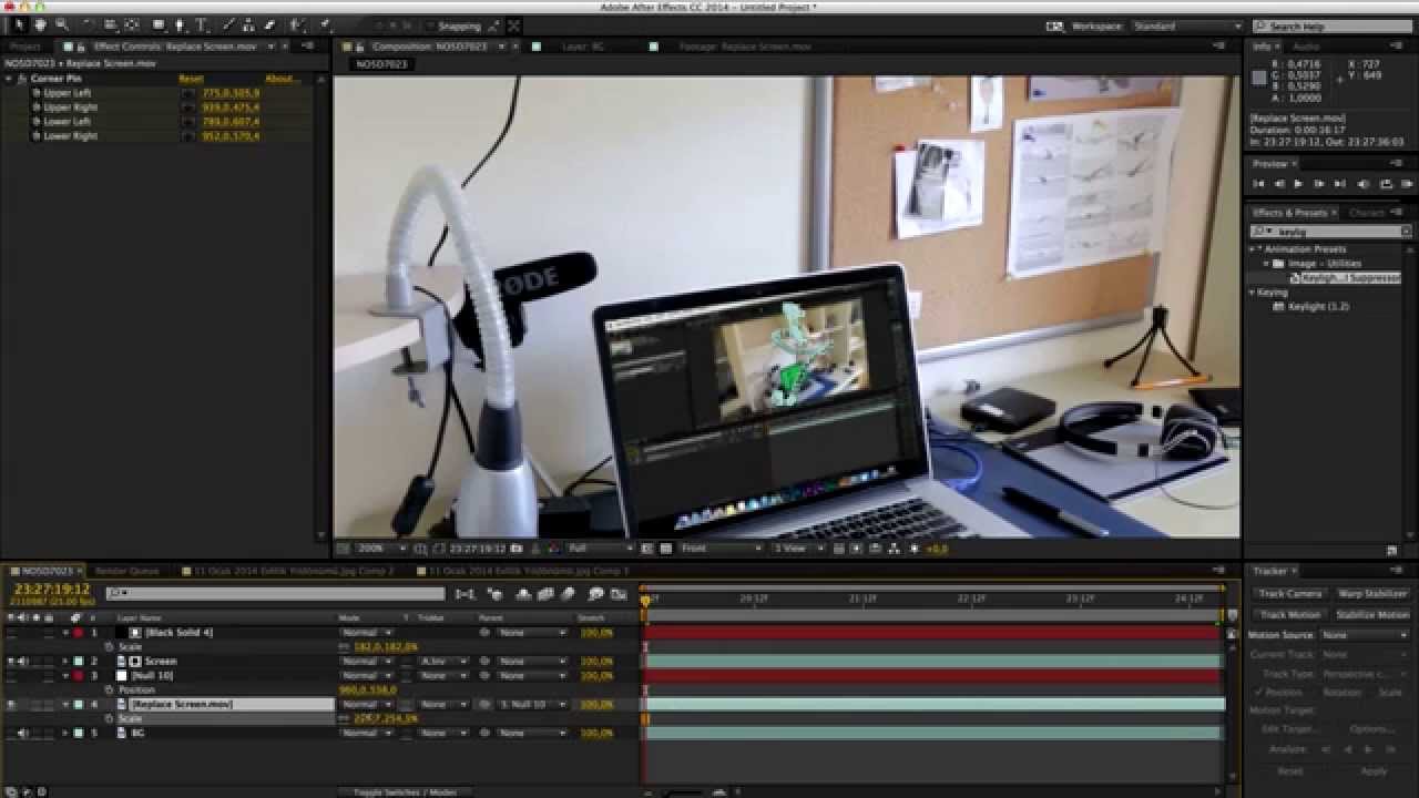 After Effects - Screen Replacement Tutorial Part 3 - YouTube