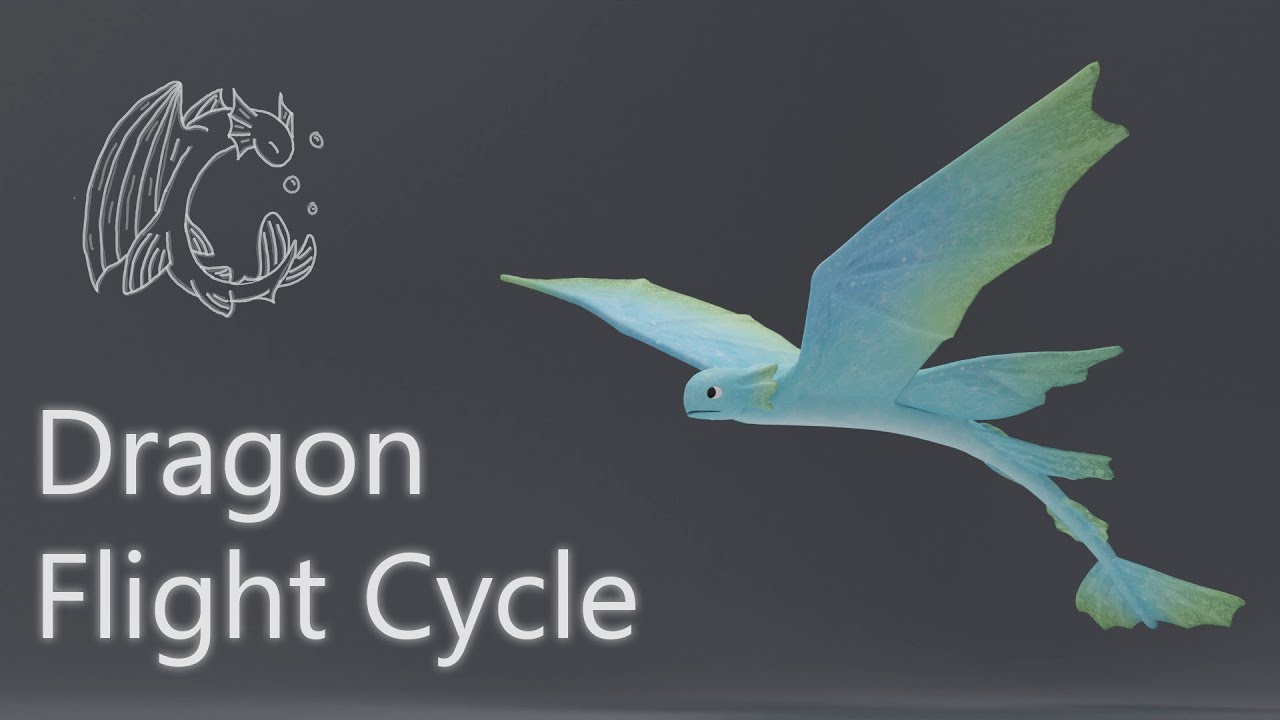 Water Dragon Flight-Cycle Study | Blender Animation - YouTube