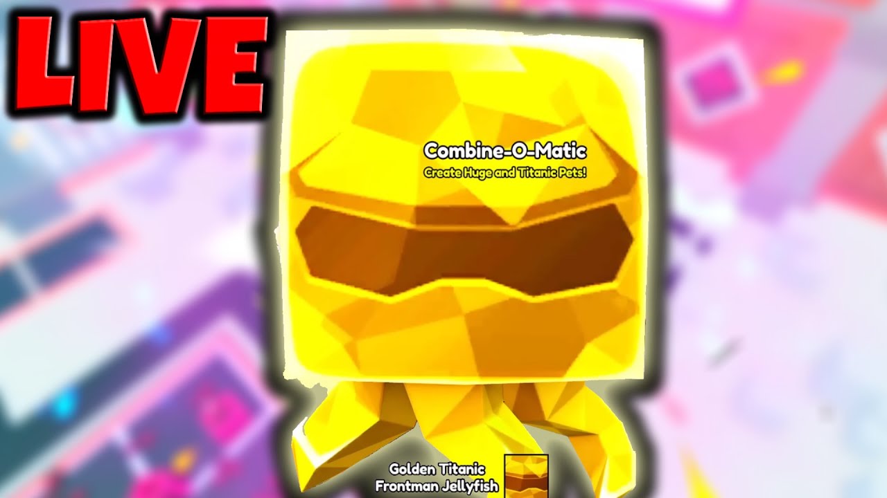 🔴LIVE UNTIL I CRAFT A TITANIC FRONTMAN JELLYFISH!- Pet Simulator 99 ...