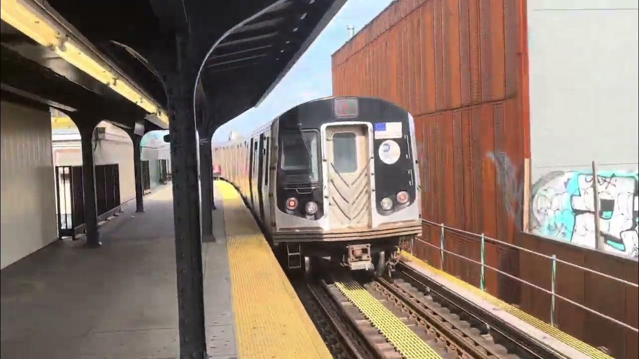 Metropolitan Ave bound R160A (M) train leaves @ Myrtle - Wyckoffs Avs - YouTube