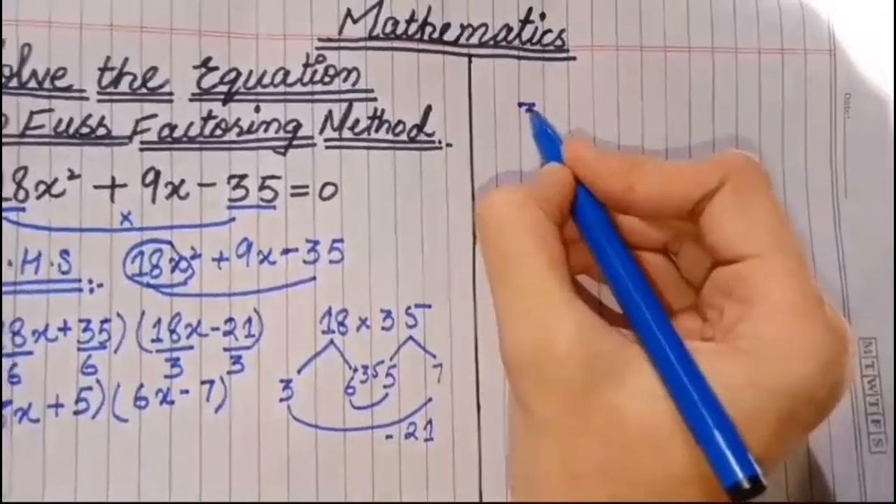 simple trick to solve quadratic Equations using the no fuss factoring method.by math's world 🌎# ...