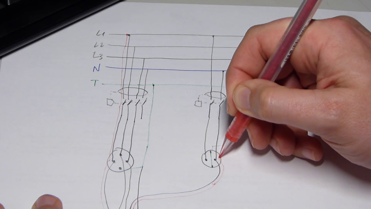 Ligar fichas trifásicas vermelhas de 5 pinos a tomadas de 4 pinos - YouTube
