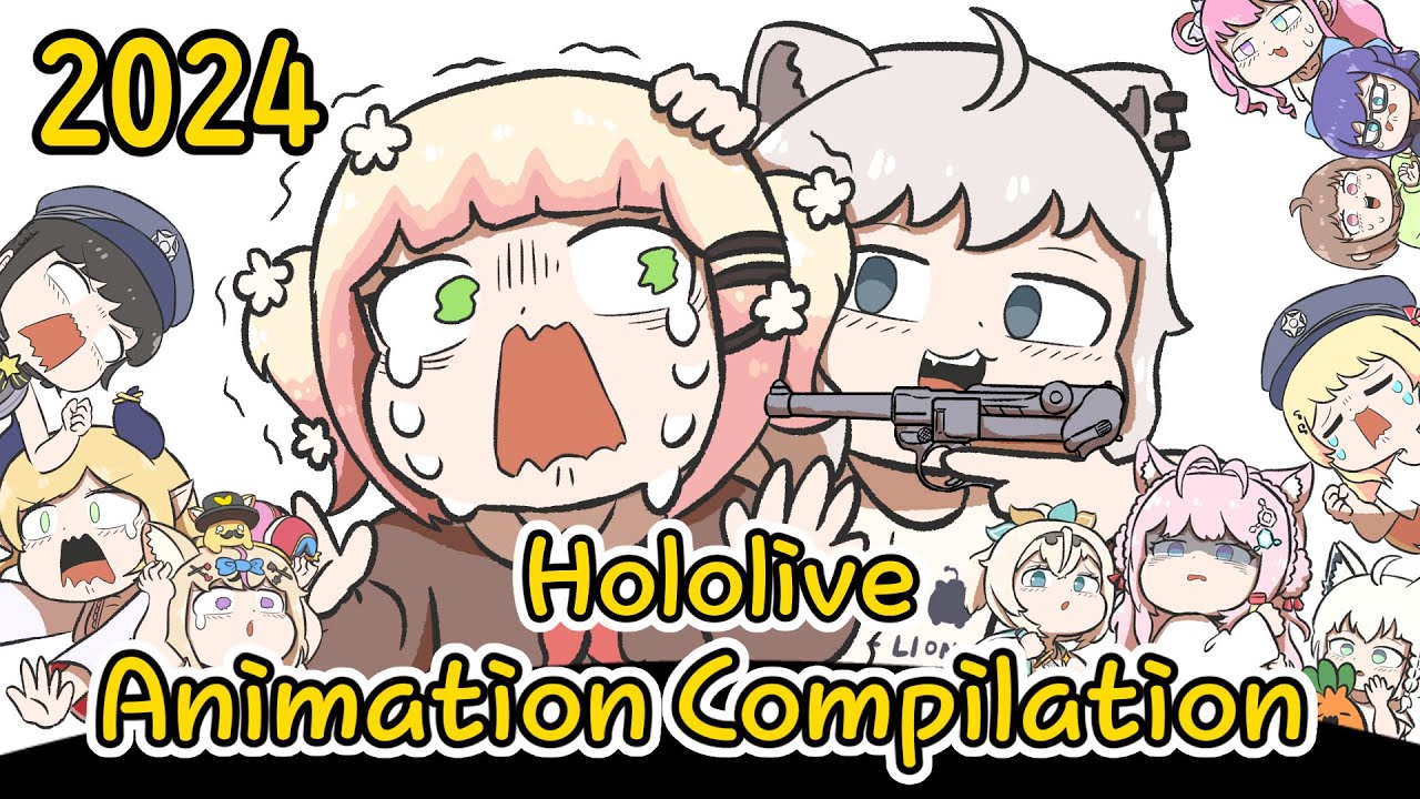 【Hololive】 2024 Hololive Animation Compilation 【Ebihurai/clip/Animation】 - YouTube