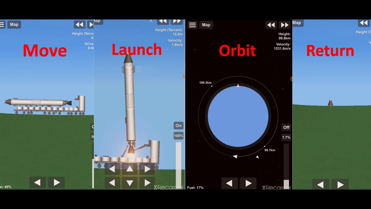 Orbital launch from my movable launch platform! - YouTube