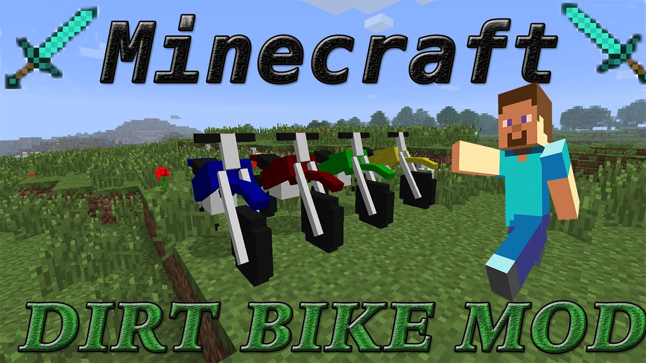 Minecraft AWESOME Mod - Dirtbikes! - YouTube