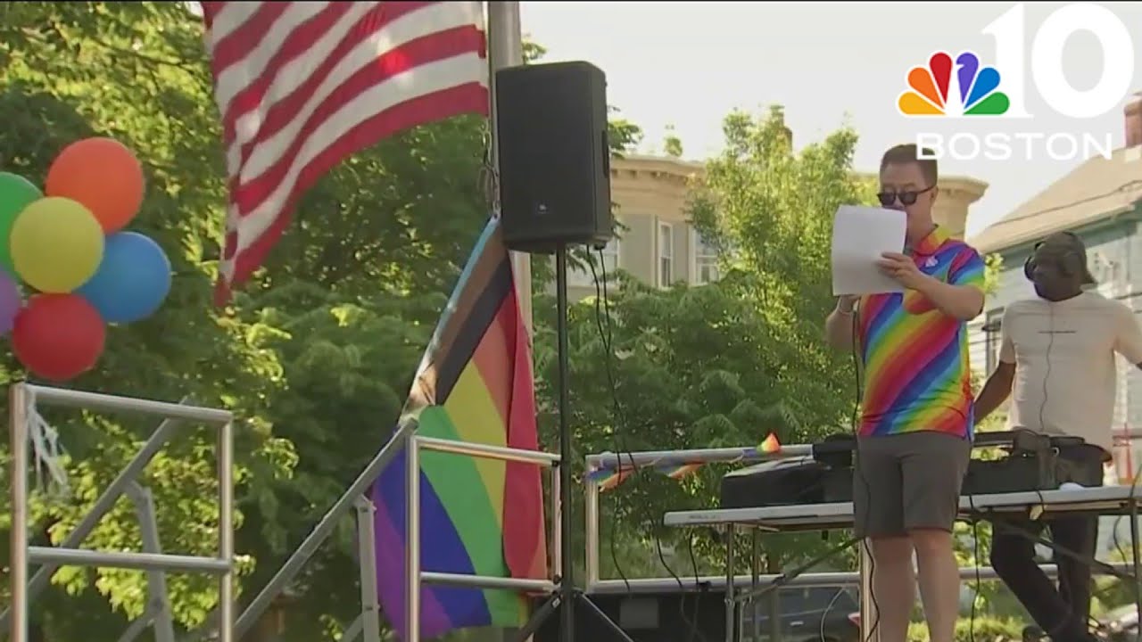 Community celebrates pride at Chelsea flag raising - YouTube