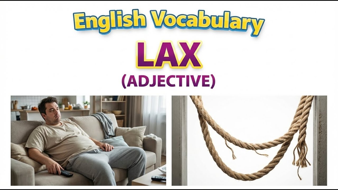 1530) Lax ... word meaning, synonym, antonym .... English vocabulary ...