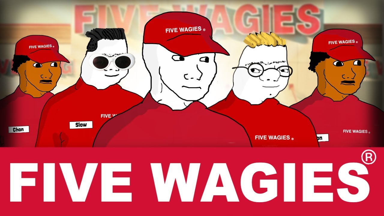 WOJAK STARTS WORKING AT FIVE GUYS (FIVE WAGIES) - YouTube