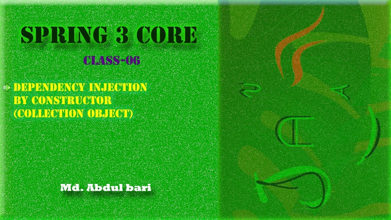 Spring Framework Class Lecture(Dependency Injection)- Class 06 - YouTube