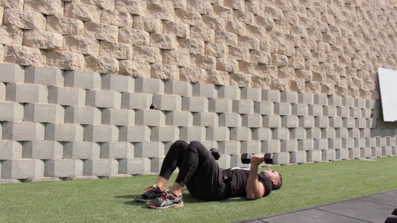 Ground biceps curl and chest press - YouTube