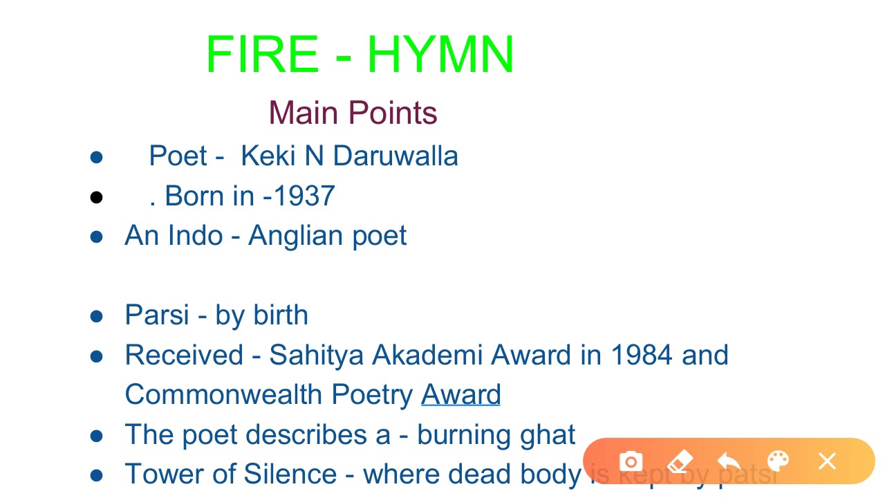 Poem : Fire - Hymn (Main Points) Lecture 03 - YouTube