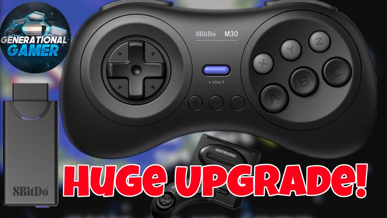8bitdo M30 Bluetooth Controller and Retro Receiver For the Sega Genesis ...