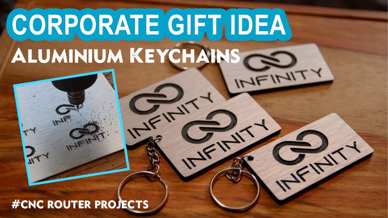 CNC Project Idea - Corporate Gifts - Aluminium Keychains - YouTube