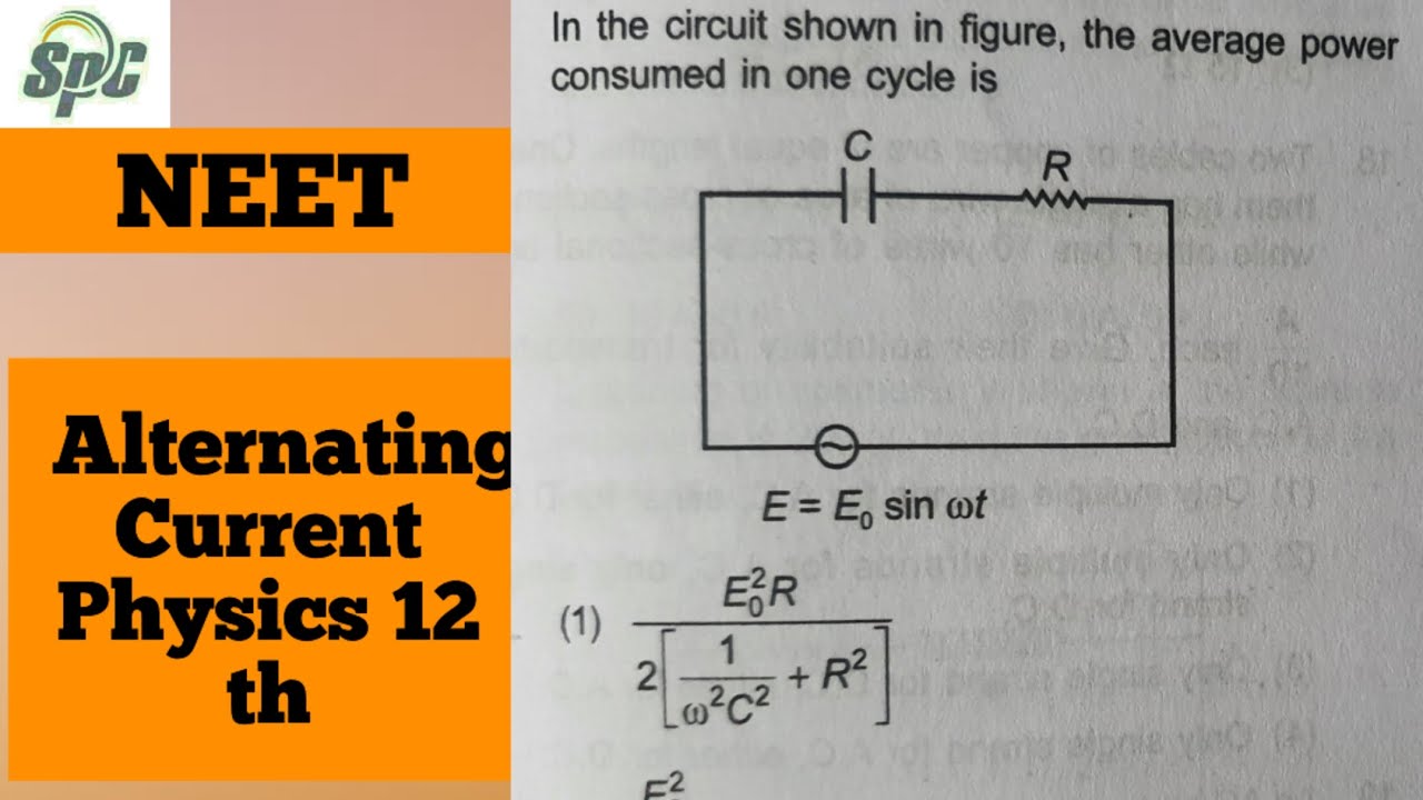 In the circuit shown in figure, the average power consumed in one cycle ...