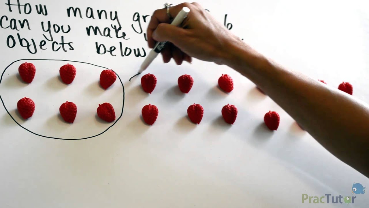 3 OA 2 Using counters to show visual representation of division problem ...