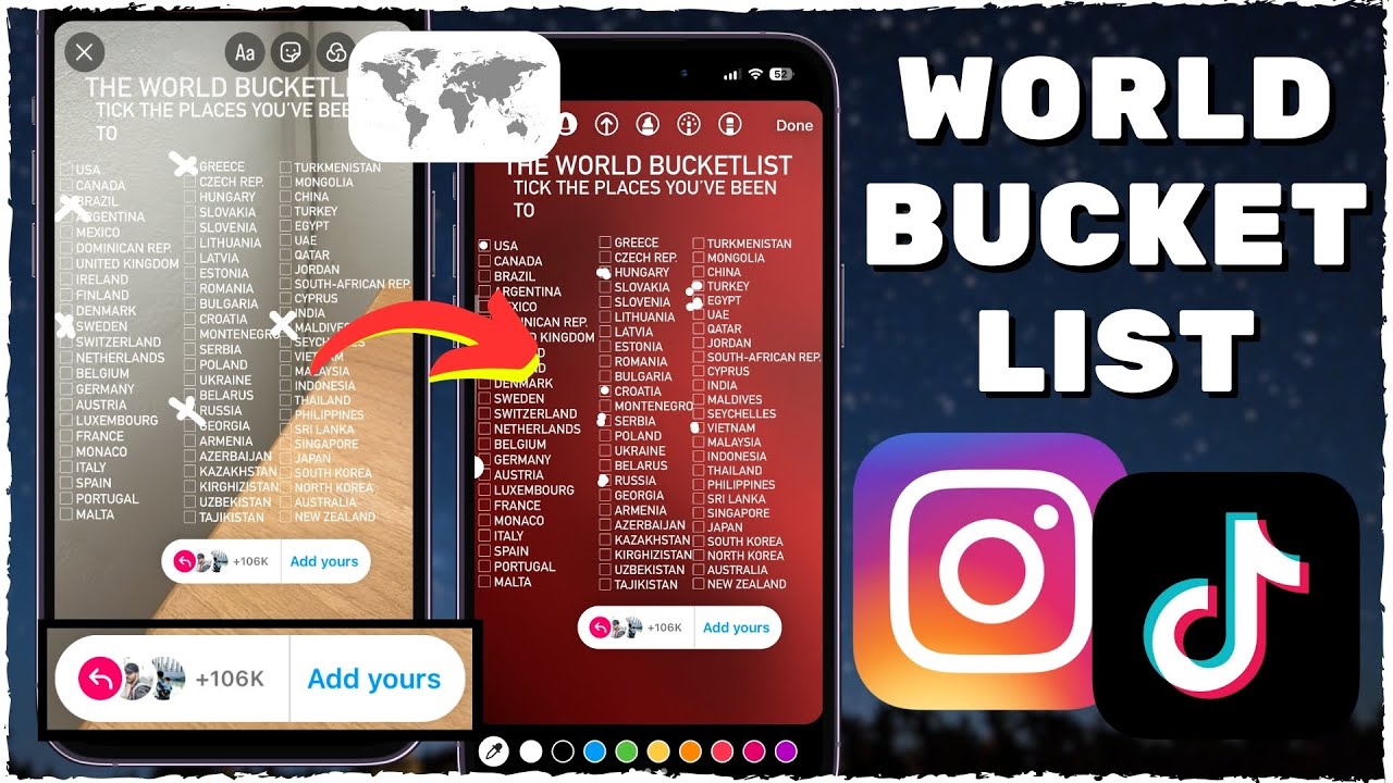 The World Bucket List Add Yours Instagram Story | VIRAL ADD YOUR STORY ...