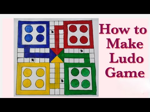 How to make a Ludo Game ?/ DIY Ludo board at home / Draw Ludo game on ...