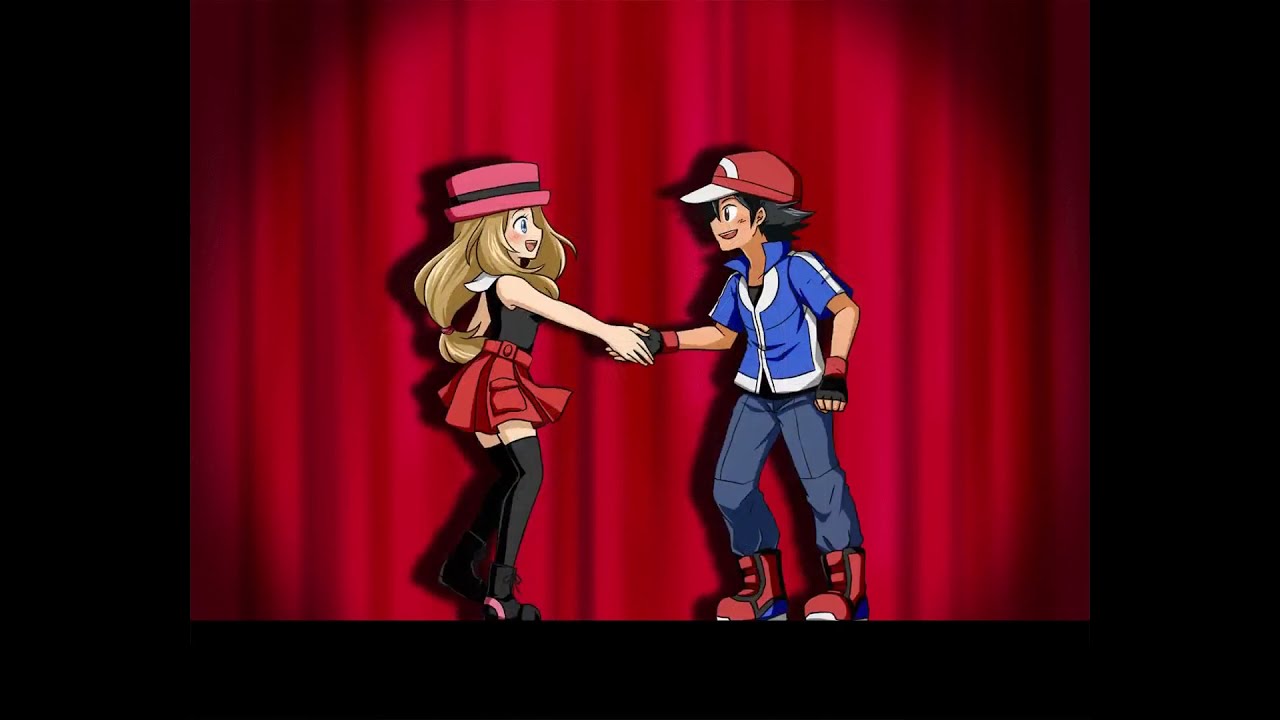Ash and Serena Dancing to Sugar Song to Bitter Step - YouTube