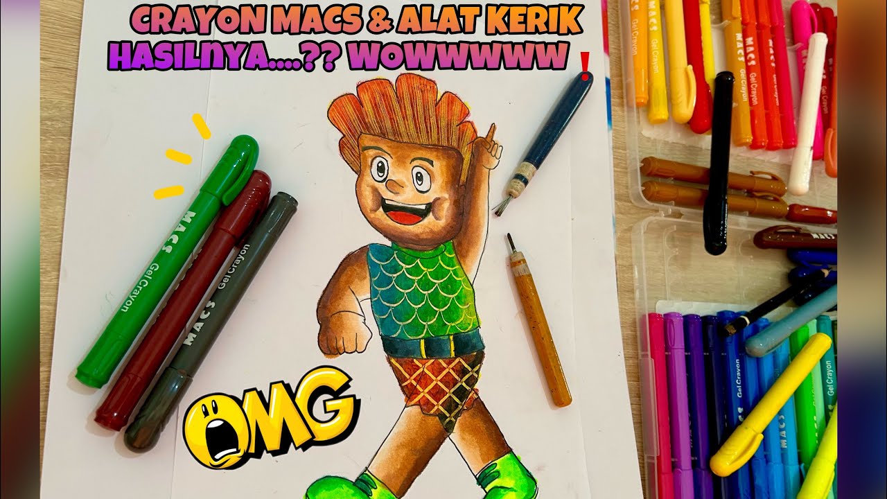 UNBOXING CRAYONS BARU MACS VIRAL 48 WARNA DAN RAHASIA KERIK JUARA LOMBA ...