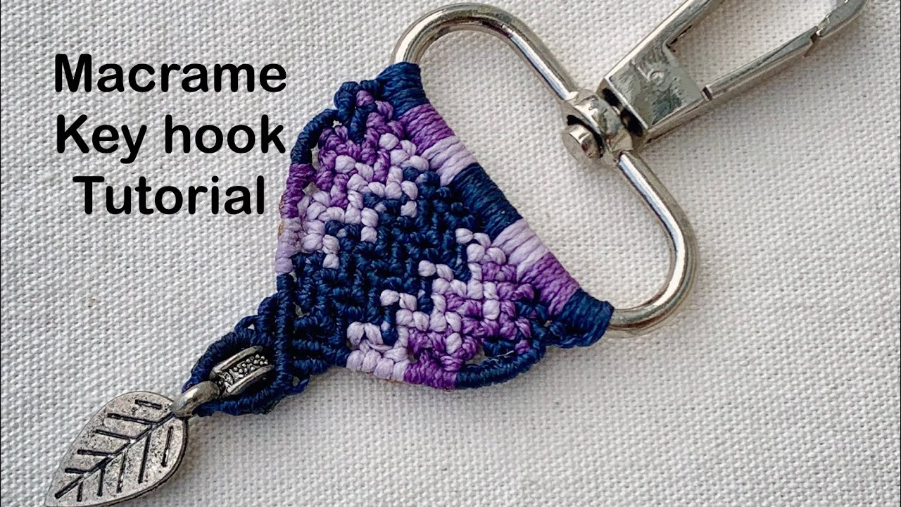 Macrame key hook tutorial model 2 - YouTube