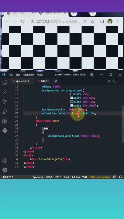 Create Chess Paper in Background Using #html #css with Animation #cssproject #vipcoading2022 ...