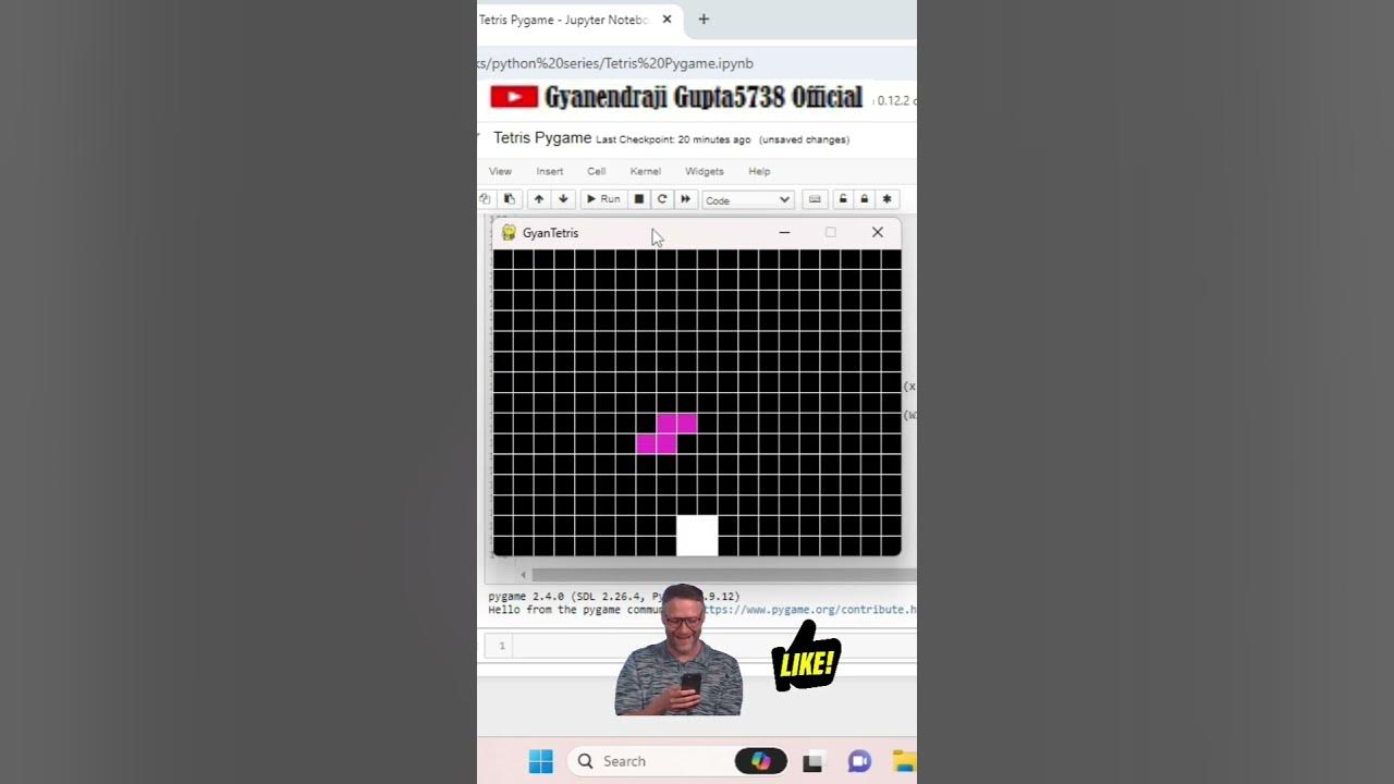 Pythonpygameshortvideoviral Pythonprogramming Ytshort Youtubeshorts Trending Shorts