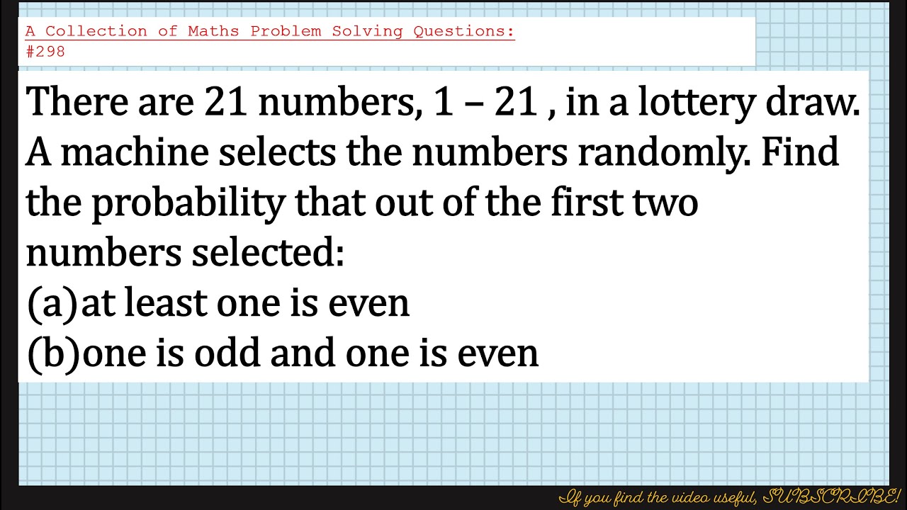 A Collection of Maths Problem Solving Questions:#298 (Probability |Tree ...