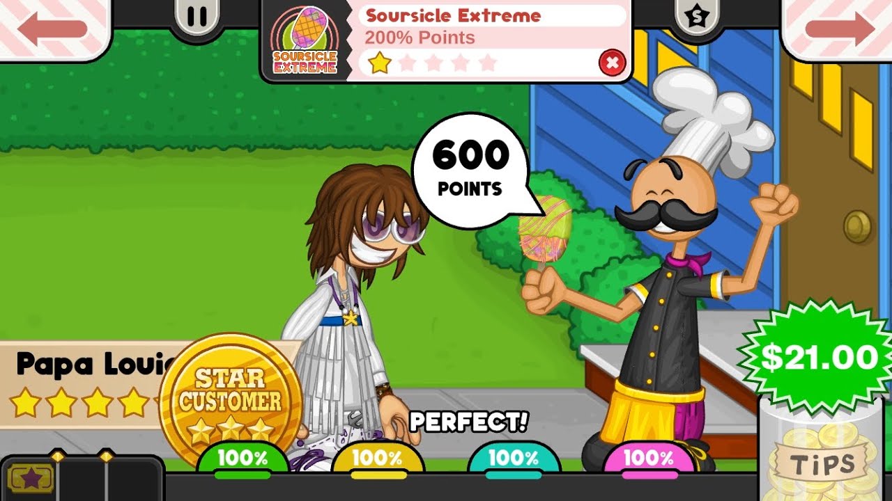 Papa's Paleteria To Go! - All Gold Customers (Stickers, Special Recipes ...