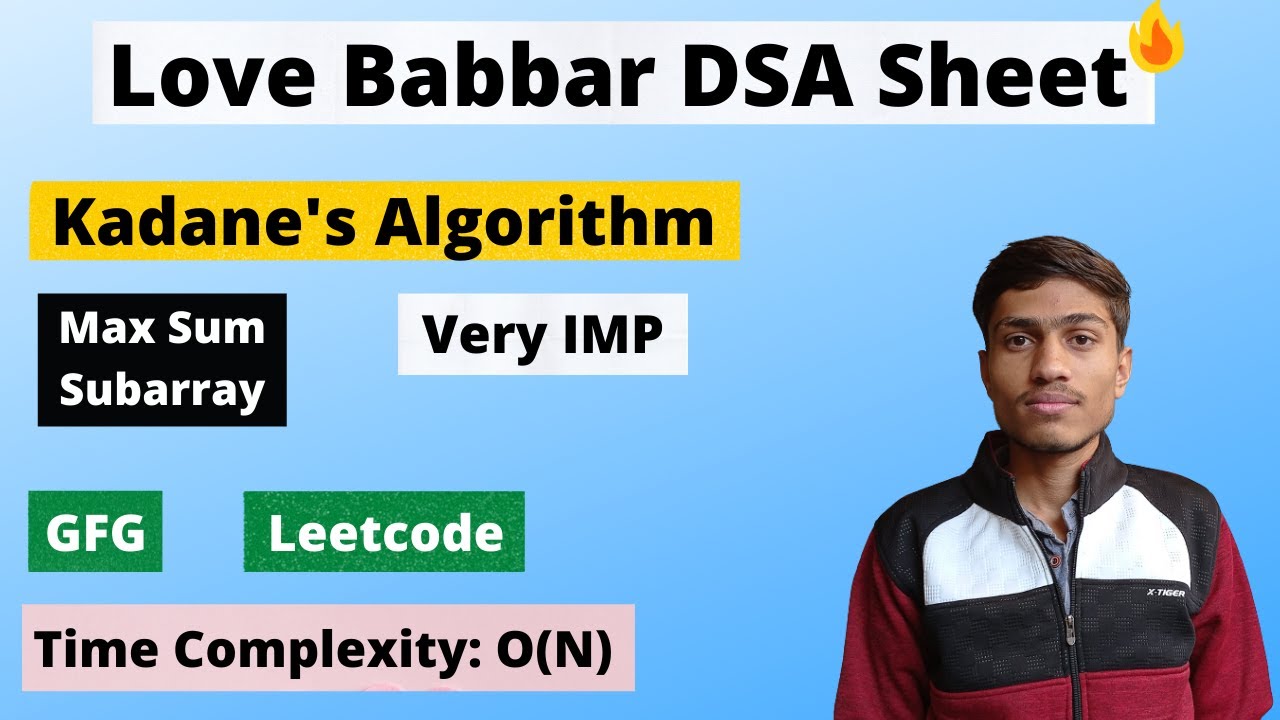 Kadanes Algorithm Kadanes Algo Vvvvv Imp Kadane Algo Maximum Sum Subarray Leetcode