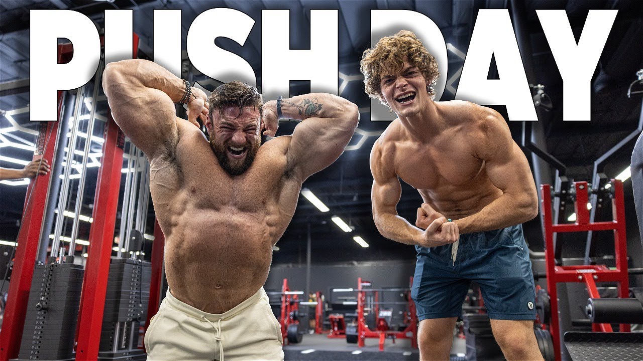 FULL PUSH DAY WITH A HOLLYWOOD ACTOR (TYLER GRAY) - YouTube