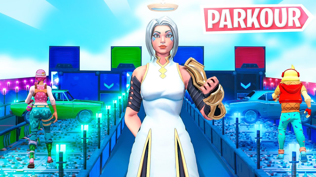 *CARRERA YOUTUBERS PARKOUR* FORTNITE CREATIVO RACE - YouTube