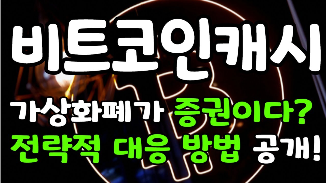 비트코인캐시 가상화폐가 증권이다 전략적 대응 방법 공개비트코인캐시코인비트코인캐시목표가격비트코인캐시뉴스전망비트코인