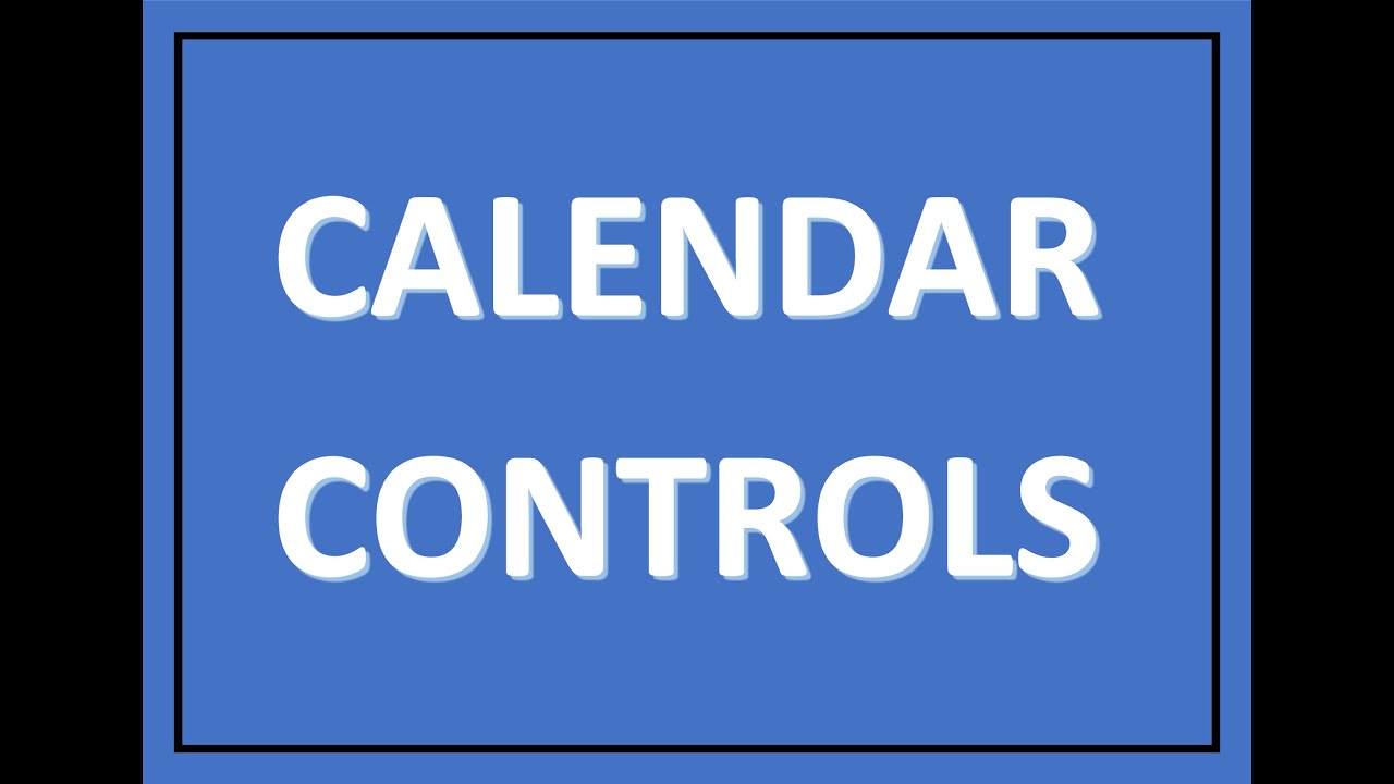 CALENDAR CONTROL IN MICROSOFT VISUAL STUDIO 2008 - YouTube