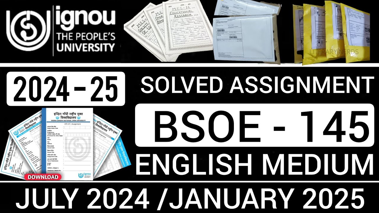 BSOE 145 SOLVED ASSIGNMENT 2024-25 IN ENGLISH | BSOE 145 SOLVED ...